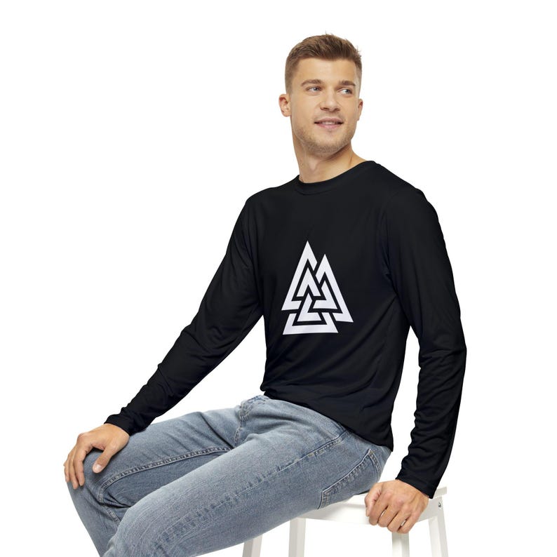Vikings Valknut Norse Mythology Clothing Viking Gift for Him Men's Long ...