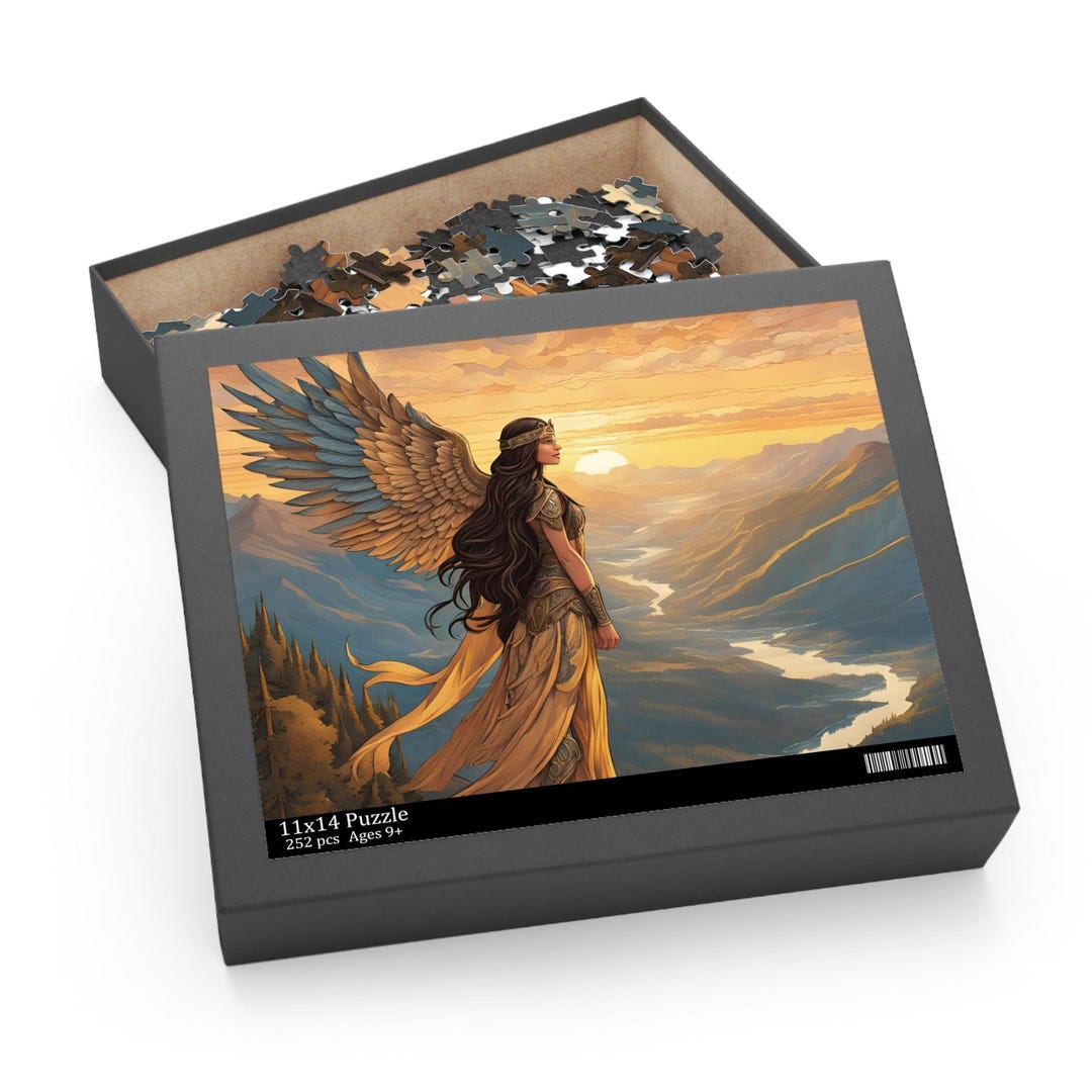 Norse Mythology Viking Valkyrie Angel Sunset Puzzle Gift Idea for Fan ...