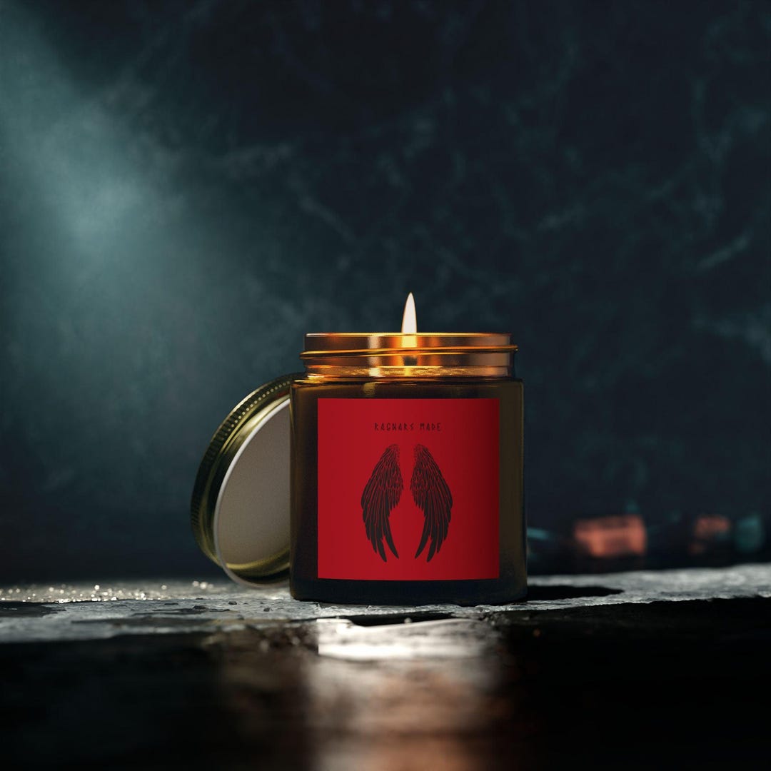 Vikings, Viking Candle, Gift for Her, Norse Mythology, Nordic Fan, Red ...