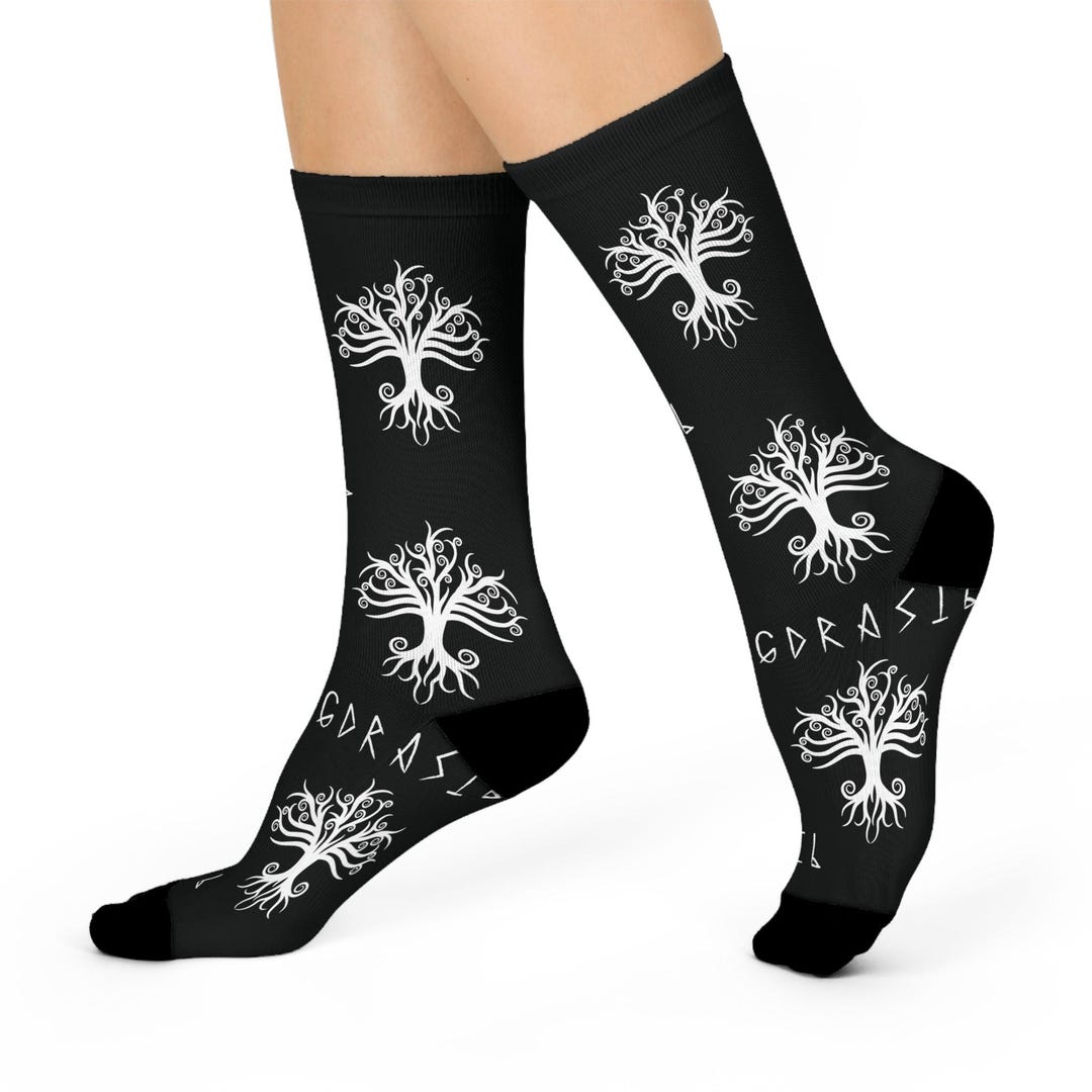 Nordic Tree of Life Norse Mythology Viking Socks Yggdrasil Pagan Viking ...
