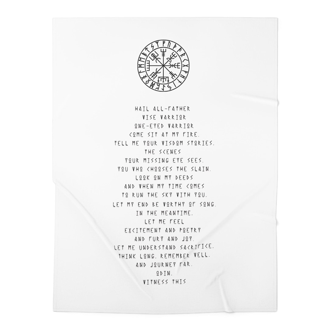 Odin Viking Prayer for Newborn Norse Baby Swaddle Blanket, Viking ...