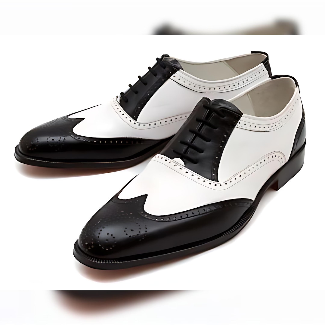 Cool Black White Wingtip Shoes Gallery