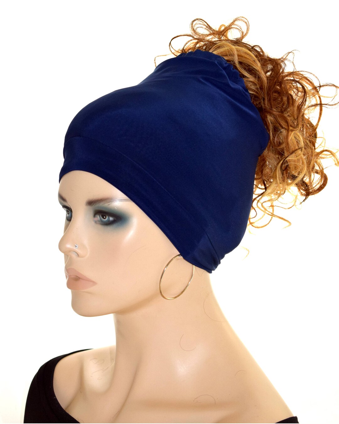 Navy Ponytail Loc Socks - Dread Locs Socks- Fashion Headband-choose A ...