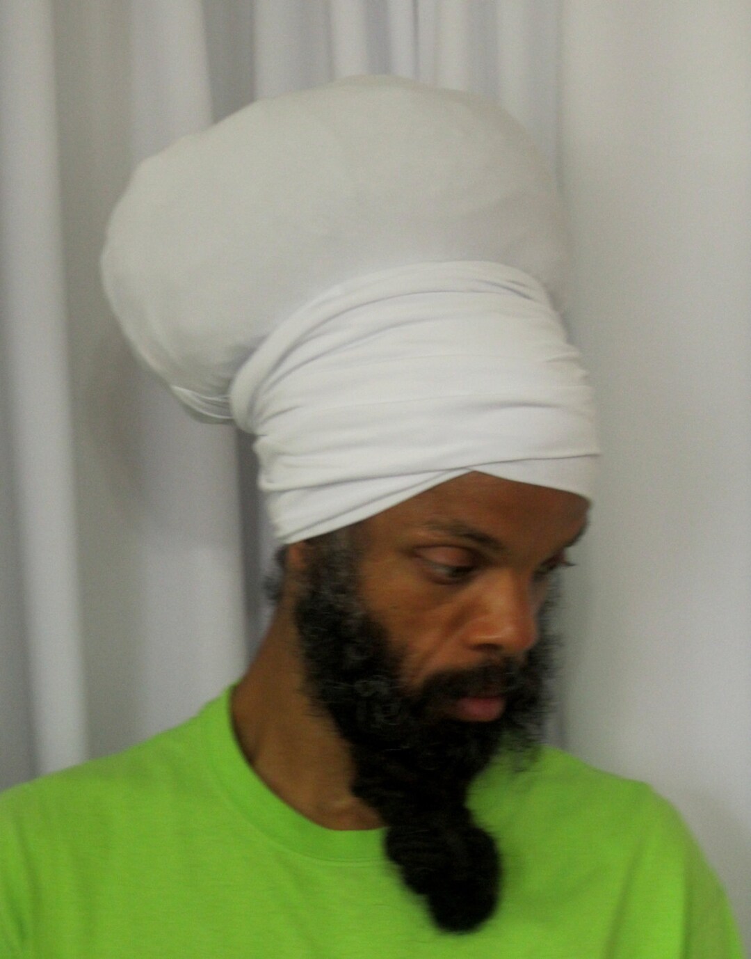 Men's White Knit EZ Wrap: Stretch Turban for Dread Locs - Etsy