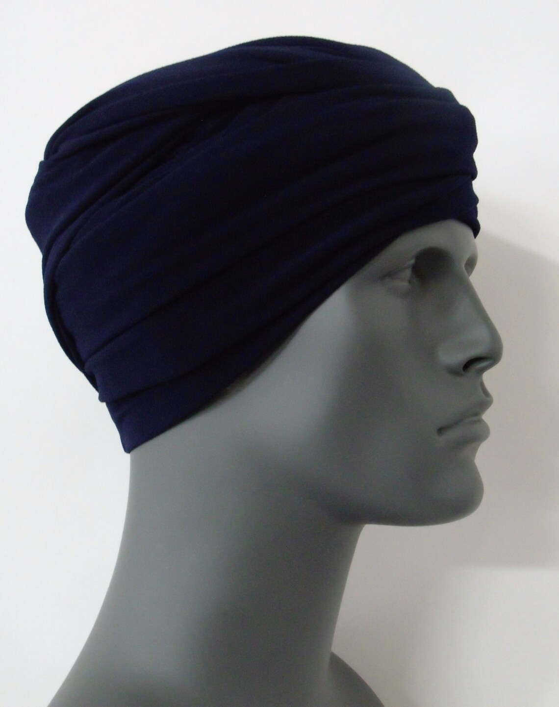 Men-navy EZ PZ Turban Wrap for Short Hair or Bald Head One - Etsy