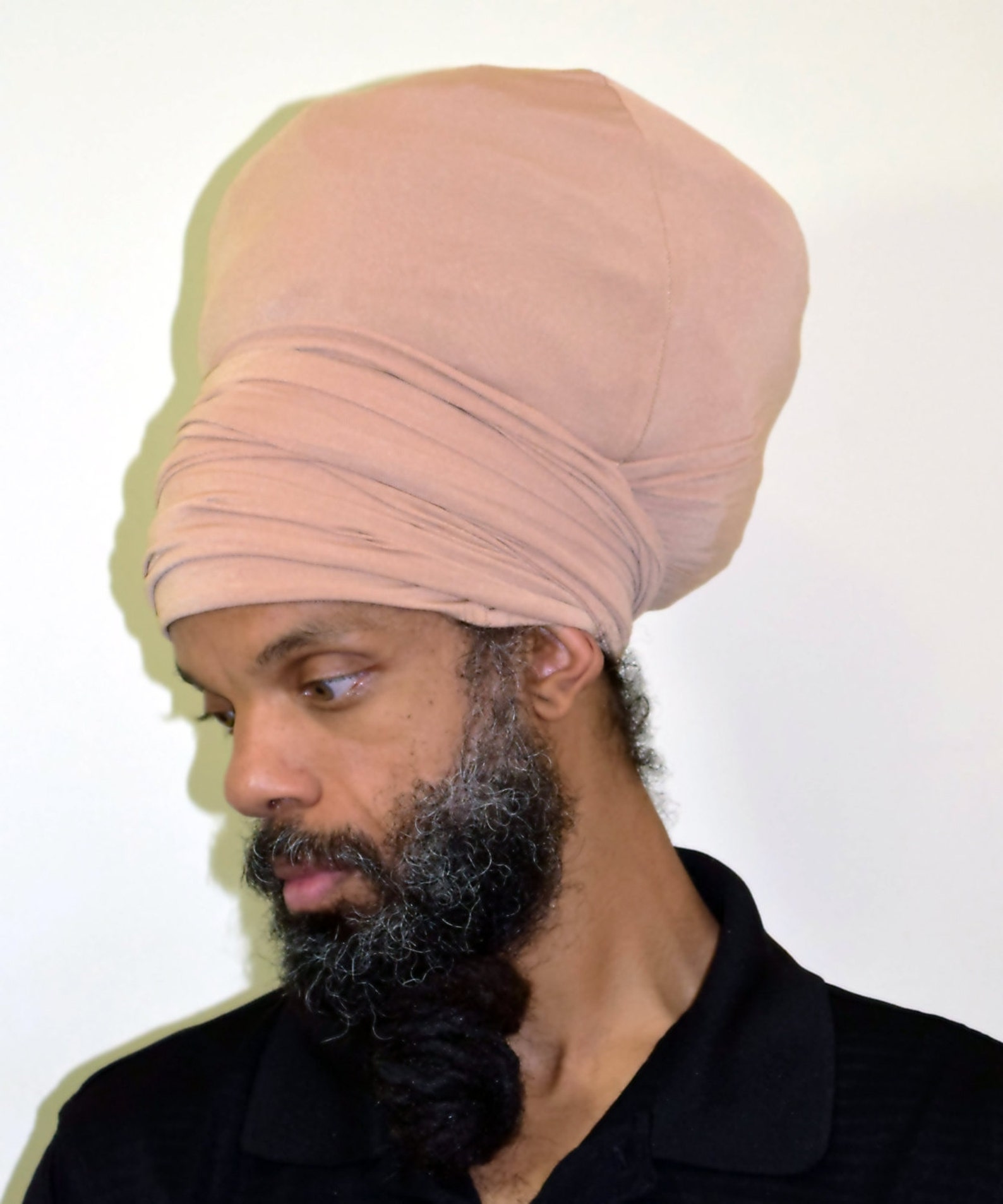 Men's Tan EZ Stretch Turban: Handmade Dread Locs Wrap - Etsy
