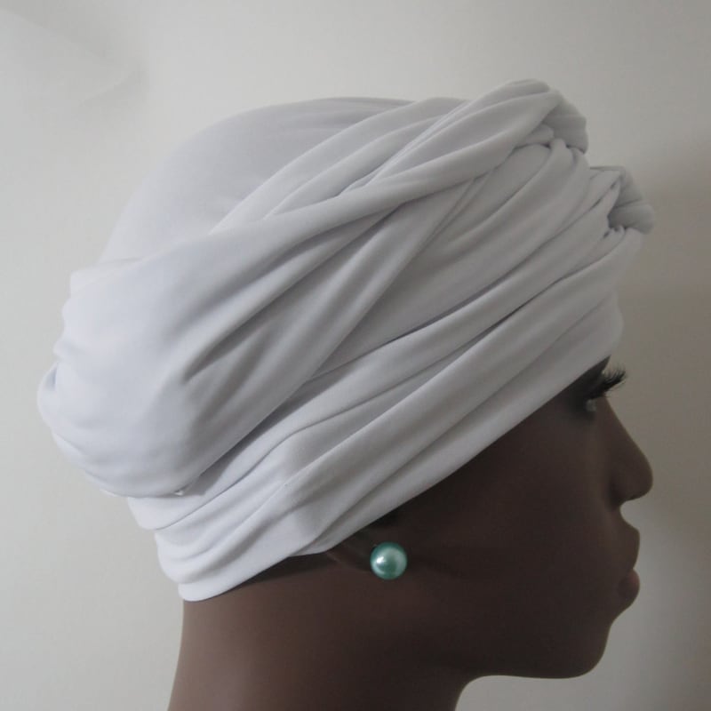 White Turban Hat - Etsy