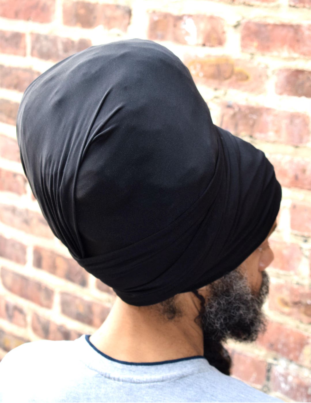 Men Black Tubular Head-wrap - Etsy