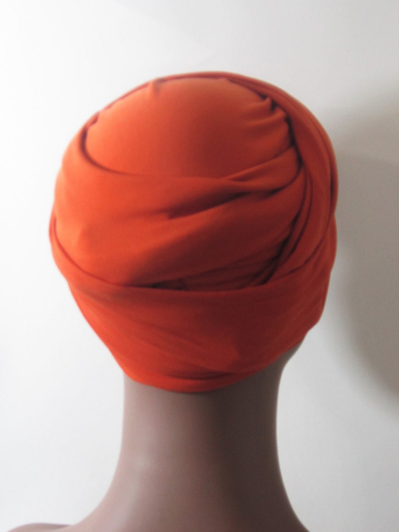 Women Rust EZ PZ Turban Wrap for Short Hair or Bald Head One | Etsy