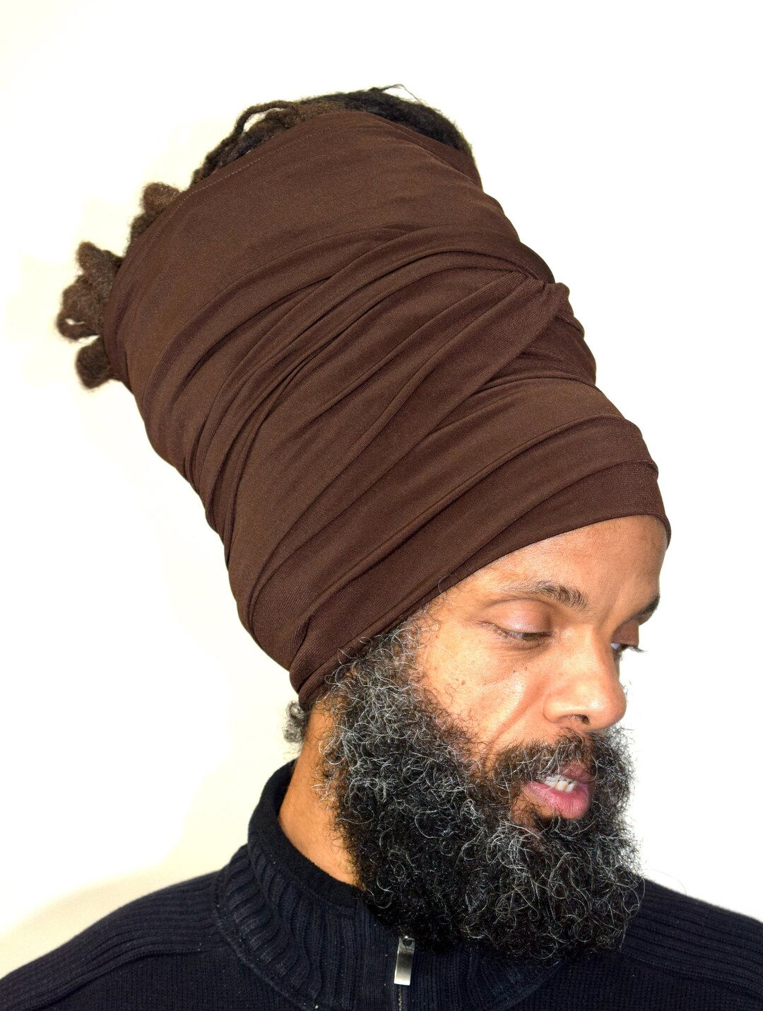 Brown Tube Wrap -men Hats- Dread Locs Hat- Turban- Choose a Length - Etsy