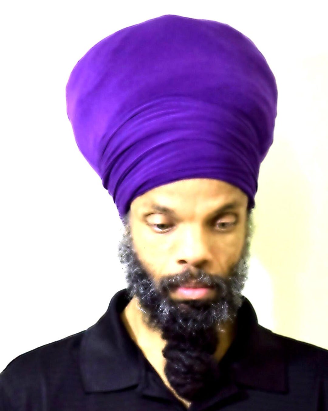 Men's Purple Knit Stretch Turban - EZ Wrap for Dread Locs - Etsy