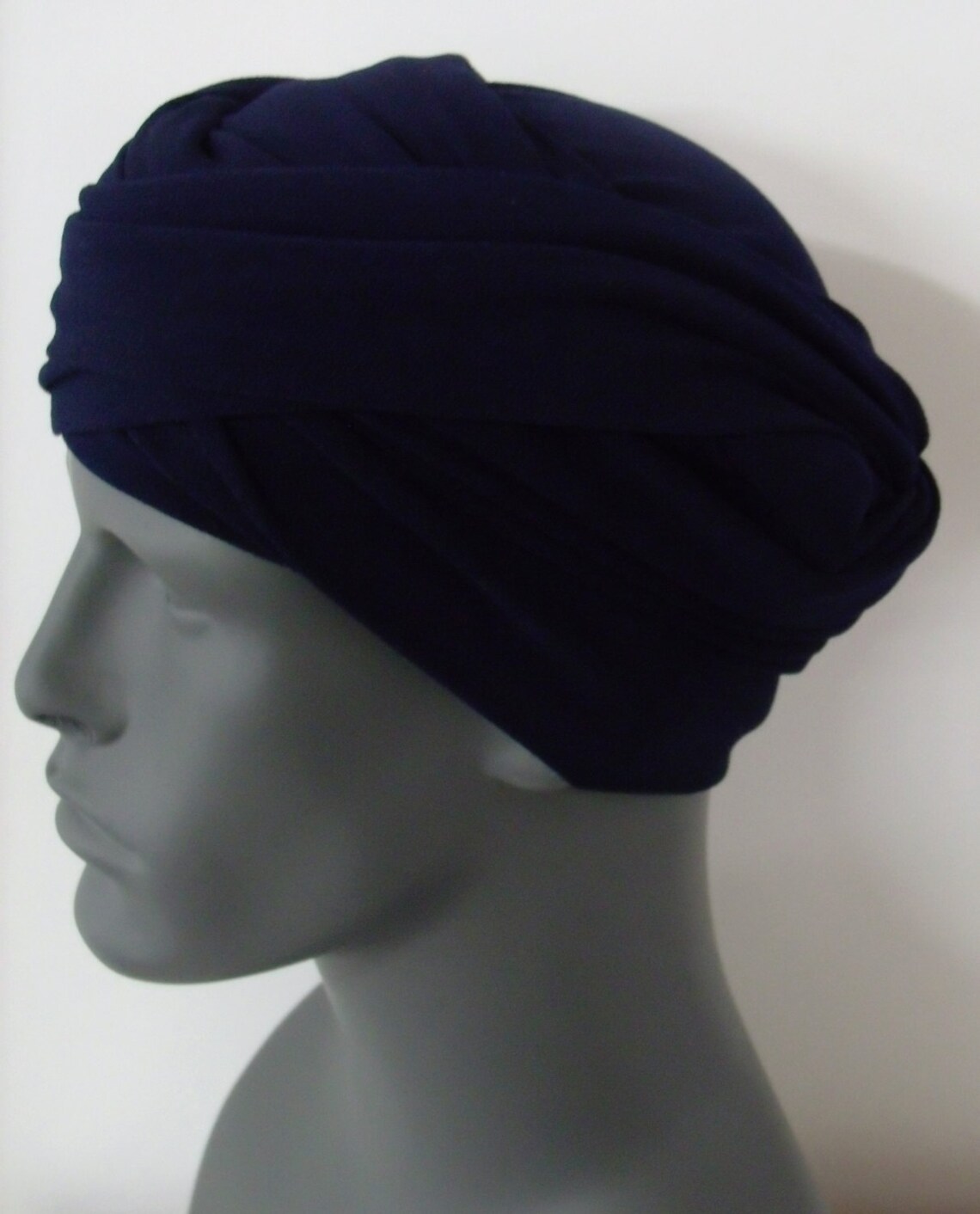 Men-navy EZ PZ Turban Wrap for Short Hair or Bald Head One - Etsy