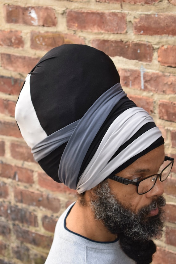 Men Mix Tubular Head-wrap Light Gray Dark Gray Black | Etsy