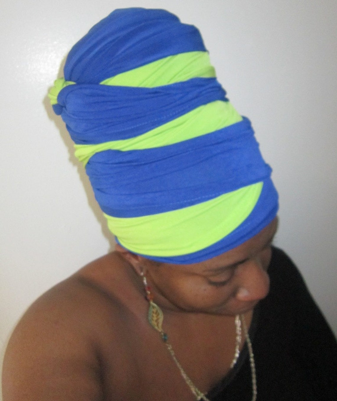 Royal Blue & Green Tube Wrap Ready Wrap Women - Etsy