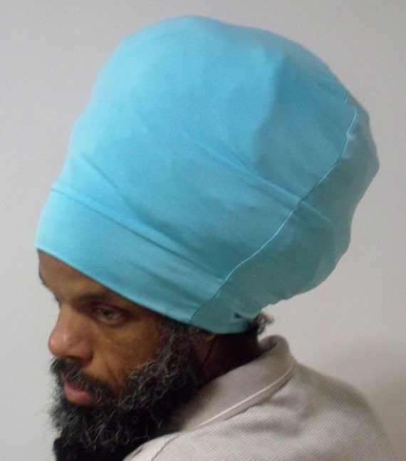 Men Light Blue Stretch Hat Locs Hat Rasta Hat 5 Length | Etsy