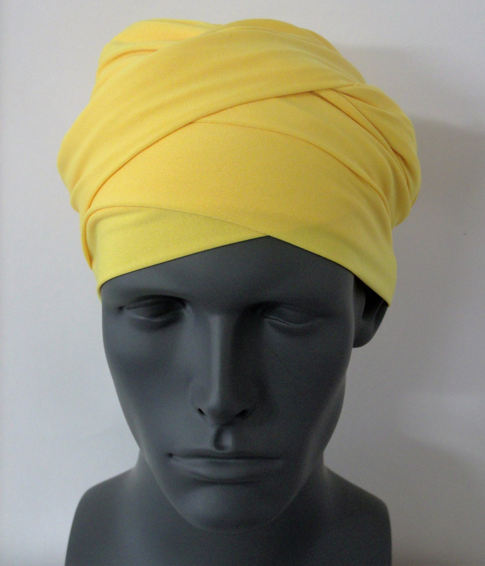 Men Yellow EZ PZ Turban Wrap for Short Hair or Bald Head One - Etsy