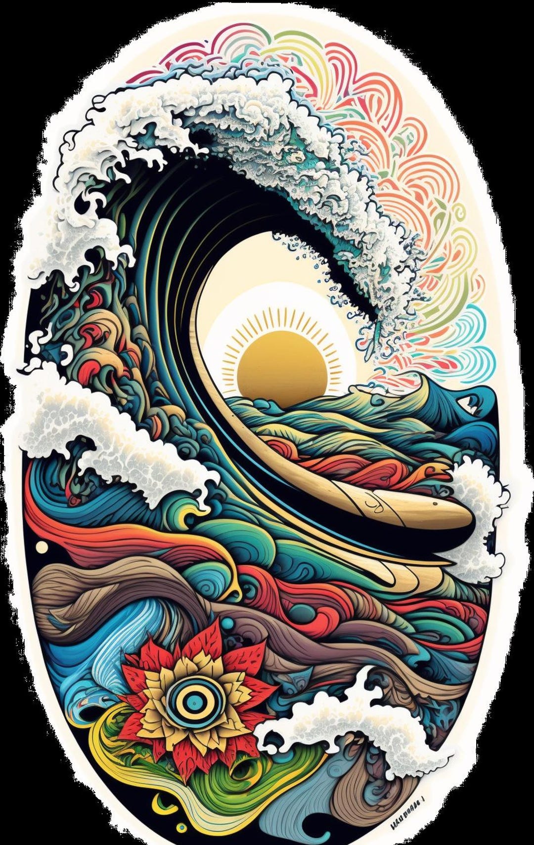 Surf & Beach Mandala Coloring Pages: 50 Printable Designs (digital ...