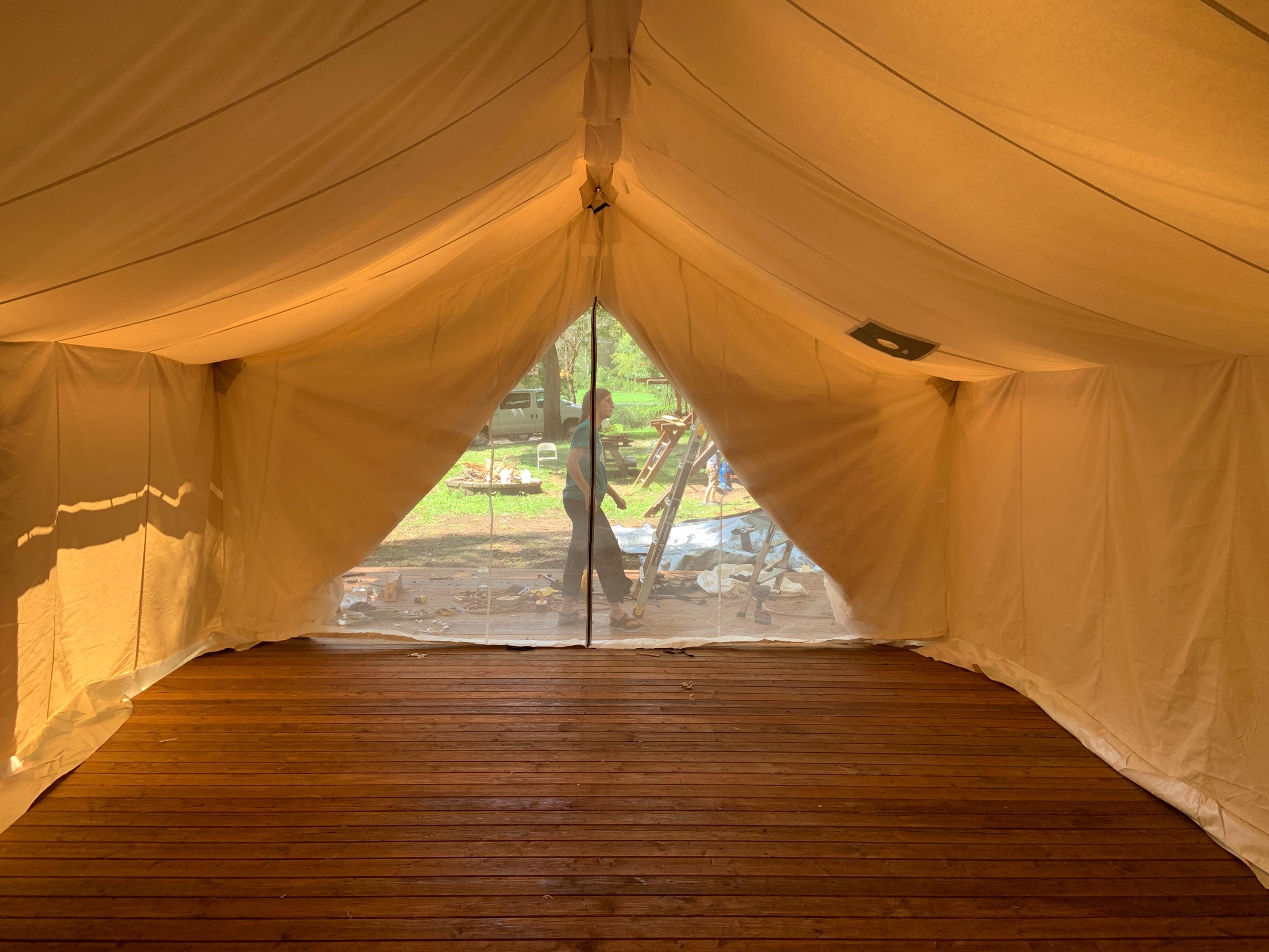 Luxury Glamping Safari Tent Kit With Porch 16ft X 32ft Timber Frame ...