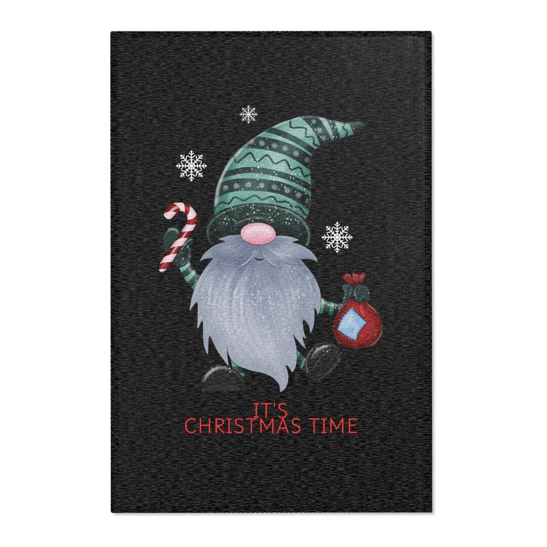 Christmas Gnome Area Rug, Festive Holiday Decor, Cozy Living Room Mat ...