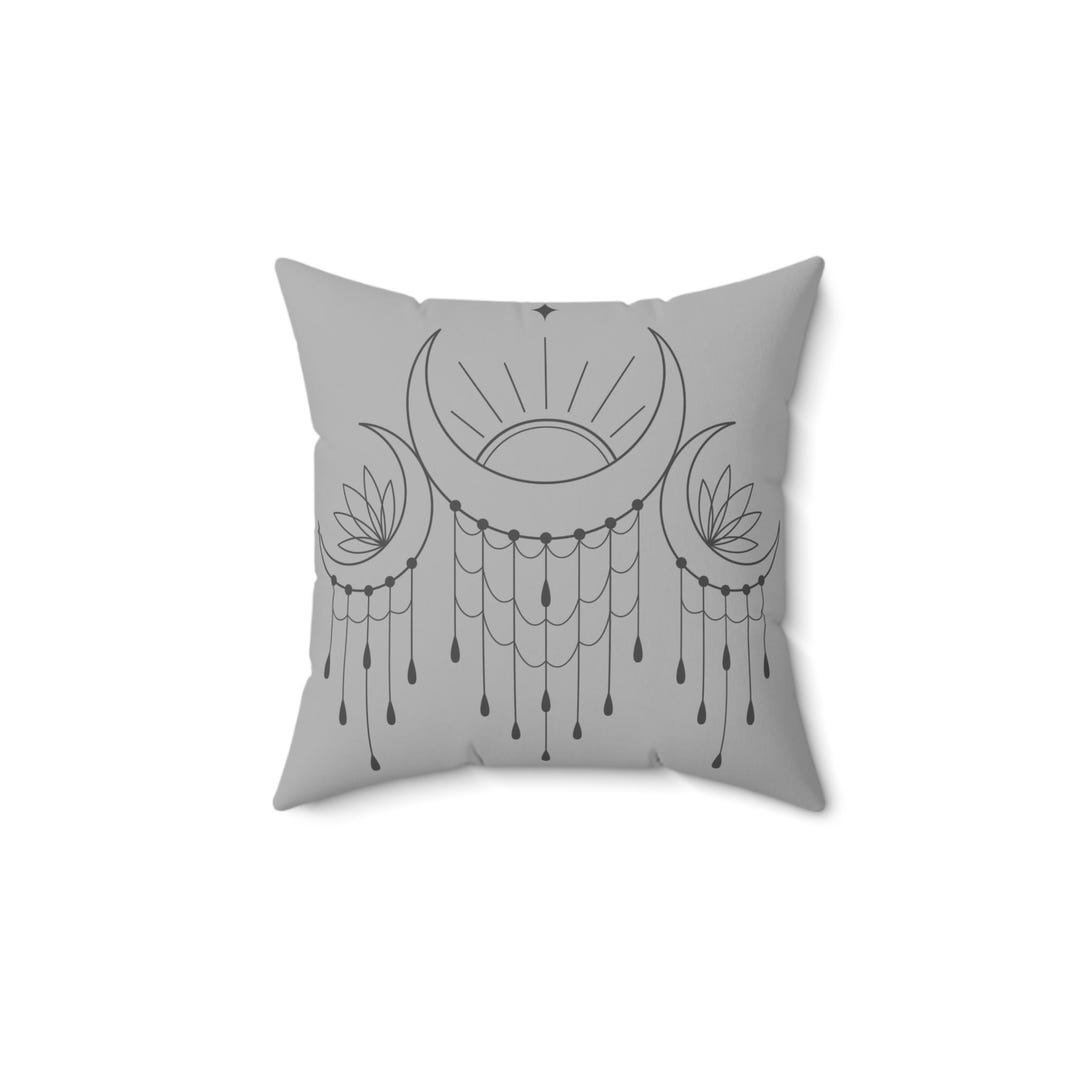 Moon Phase Pillow, Boho Celestial Decor Square Cushion for Cozy Bedroom ...