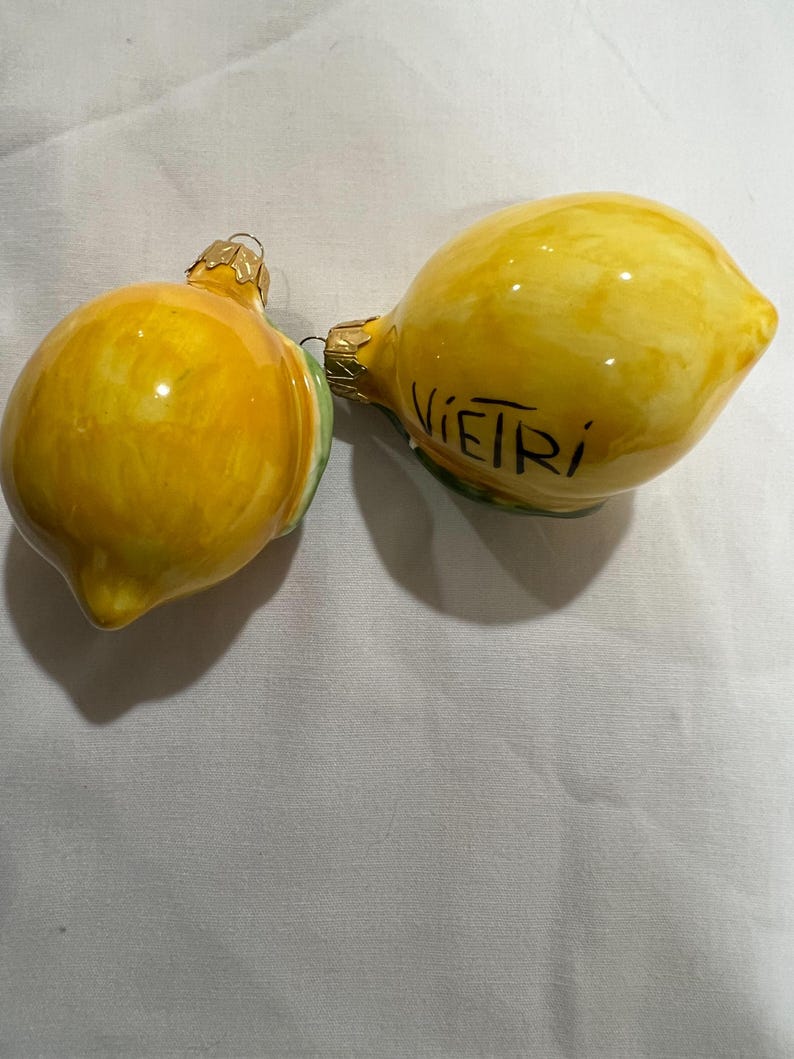 Hand-painted Lemon Ceramic Ornament – Imported From Italy - Etsy