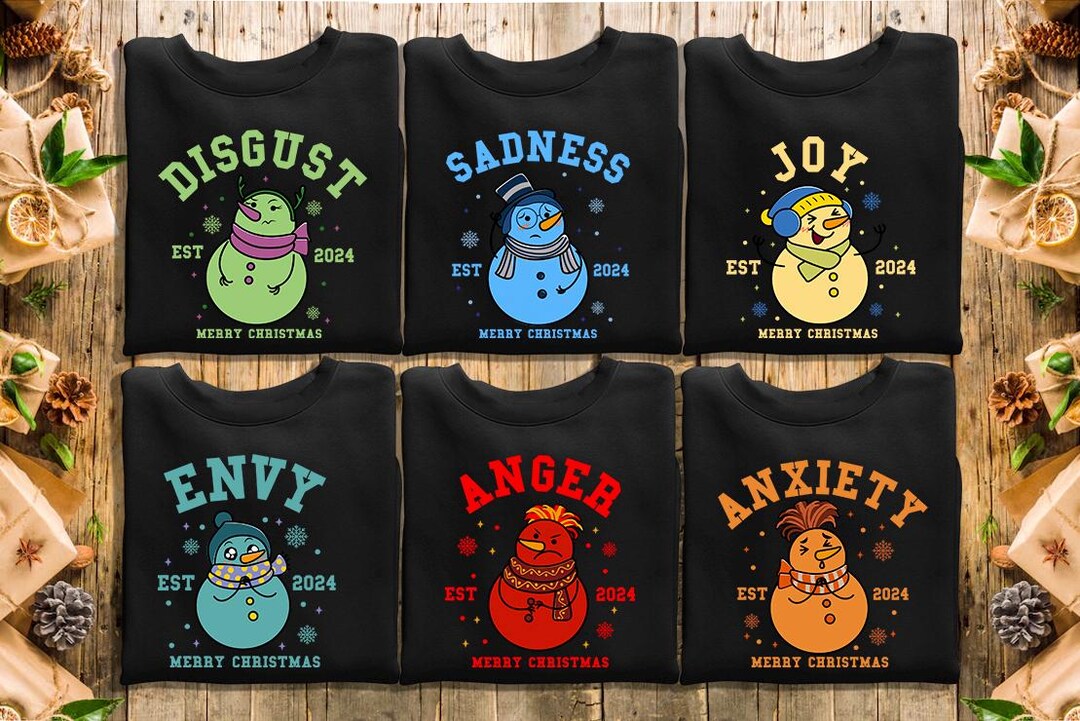 Inside Out Snowman Christmas Shirts, Inside Out Characters Snowman ...
