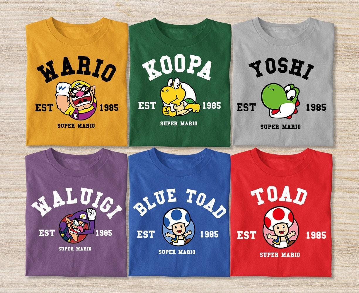 Super Mario Shirt, Super Mario Birthday Shirt, Super Mario Family Shirt ...