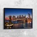 Brooklyn Bridge Poster New York City Framed Canvas Print New Yorker ...