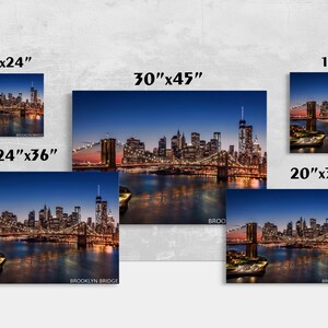 Brooklyn Bridge Poster New York City Framed Canvas Print New Yorker ...