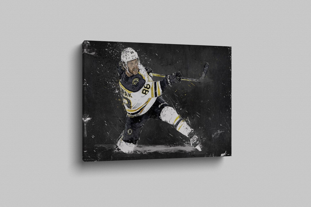 David Pastrnak Framed Canvas Print Boston Bruins Poster Hockey Artwork ...