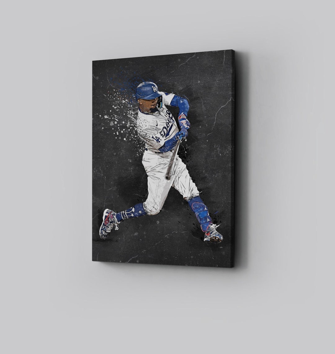 Mookie Betts Framed Canvas Print Los Angeles Dodgers Poster Baseball ...
