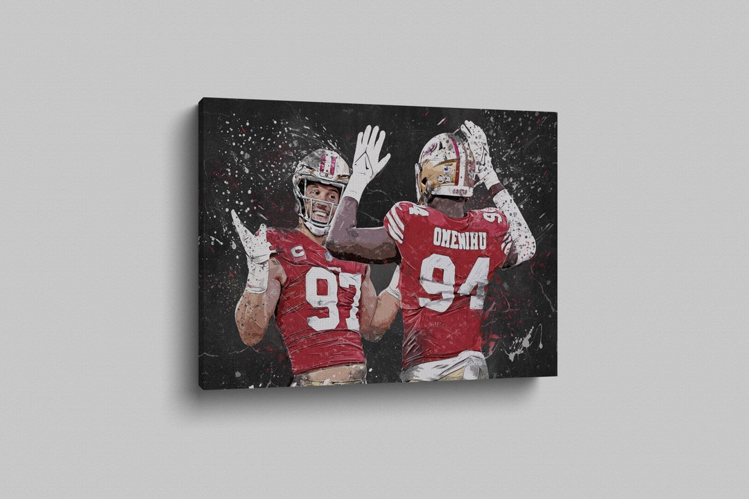 Nick Bosa Framed Canvas Print San Francisco 49ers Poster Football ...