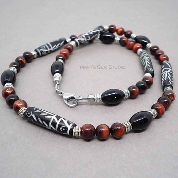 Tribal Bone Necklace - Etsy