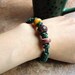 Mookaite and Green Leather Bracelet for Women, Hand Braided With ...