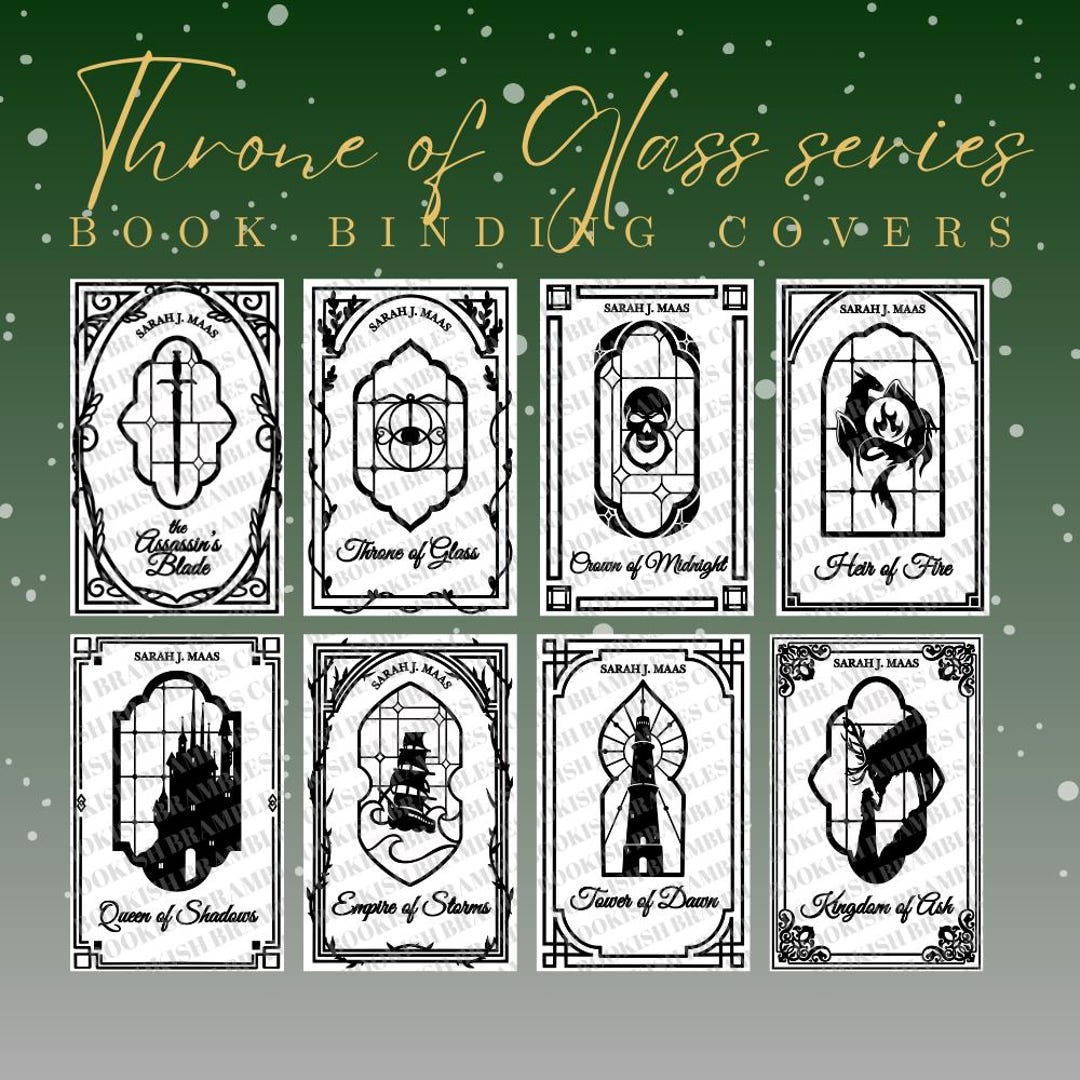 Full Set: Throne of Glass Series Book Binding Cover Cricut Design SVG ...