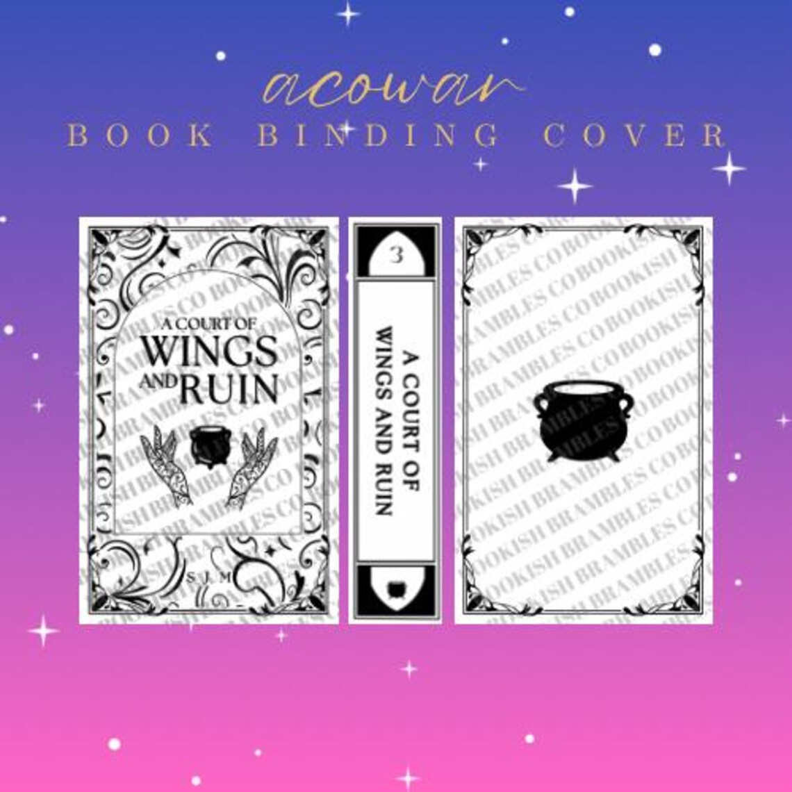 A Court of Wings and Ruin Book Binding Cover Design SVG File for Vinyl ...