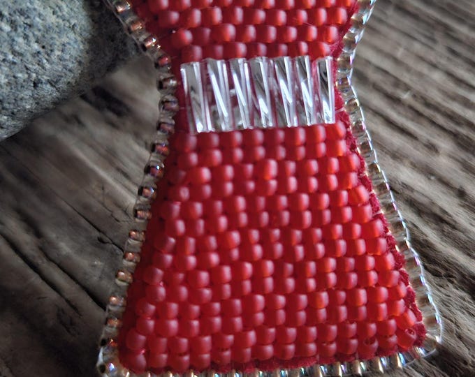 Indigenous Beaded Red Dress Pin Brooch MMIWG - Etsy