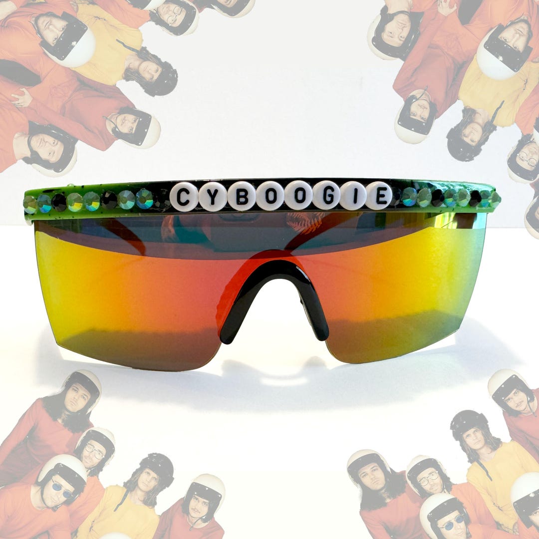 Cyboogie Green 80s Festival Sunglasses | King Gizzard and the Lizard ...