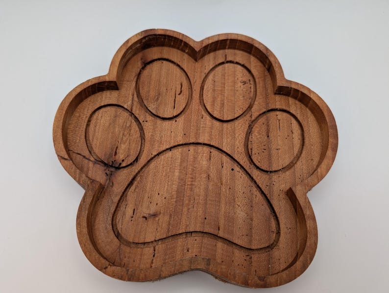 Handcrafted Wooden Paw Print Tray - Catch All Tray, Jewelry Dish - Etsy