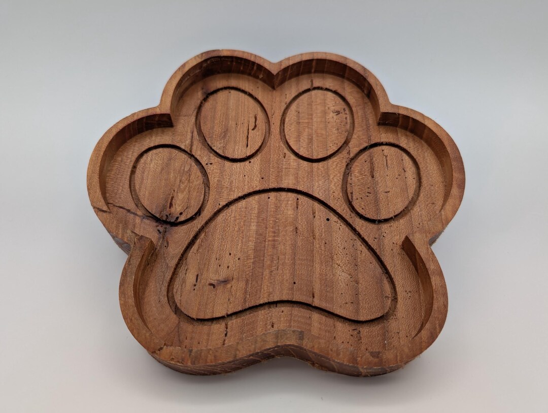 Handcrafted Wooden Paw Print Tray - Catch All Tray, Jewelry Dish - Etsy