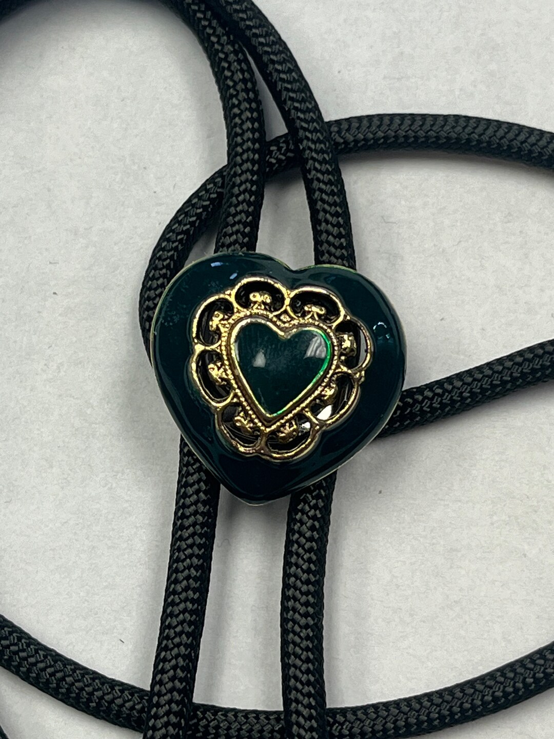 Green Heart Concho Bolo Tie - Etsy