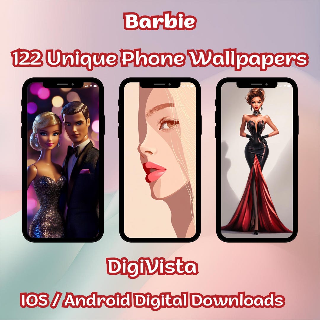 Barbie Phone Wallpaper 122 Unique 4K Designs Digital Download iPhone ...