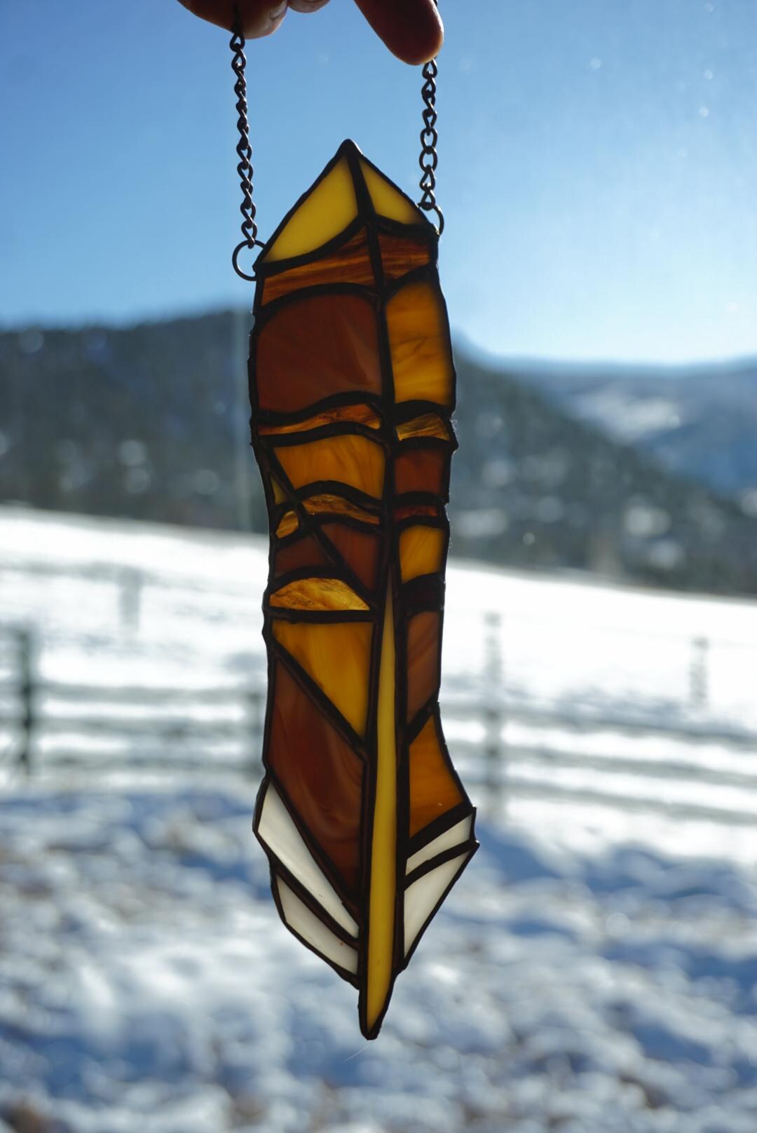 Hawk Feather Stained Glass - Etsy
