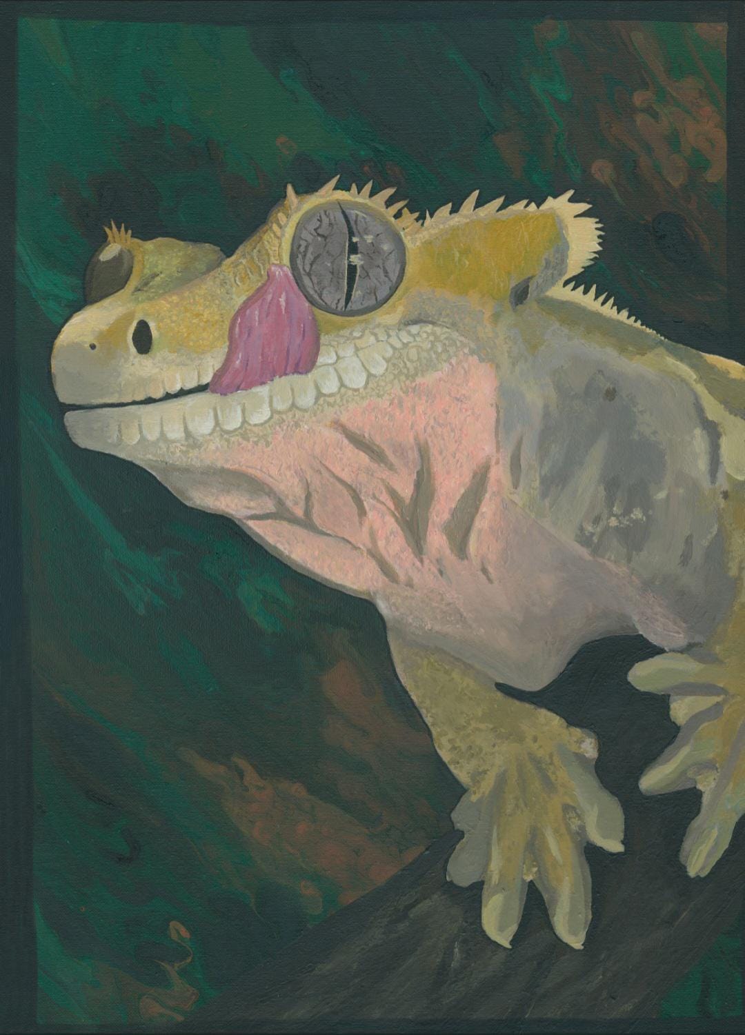 Crested Gecko Print - Etsy