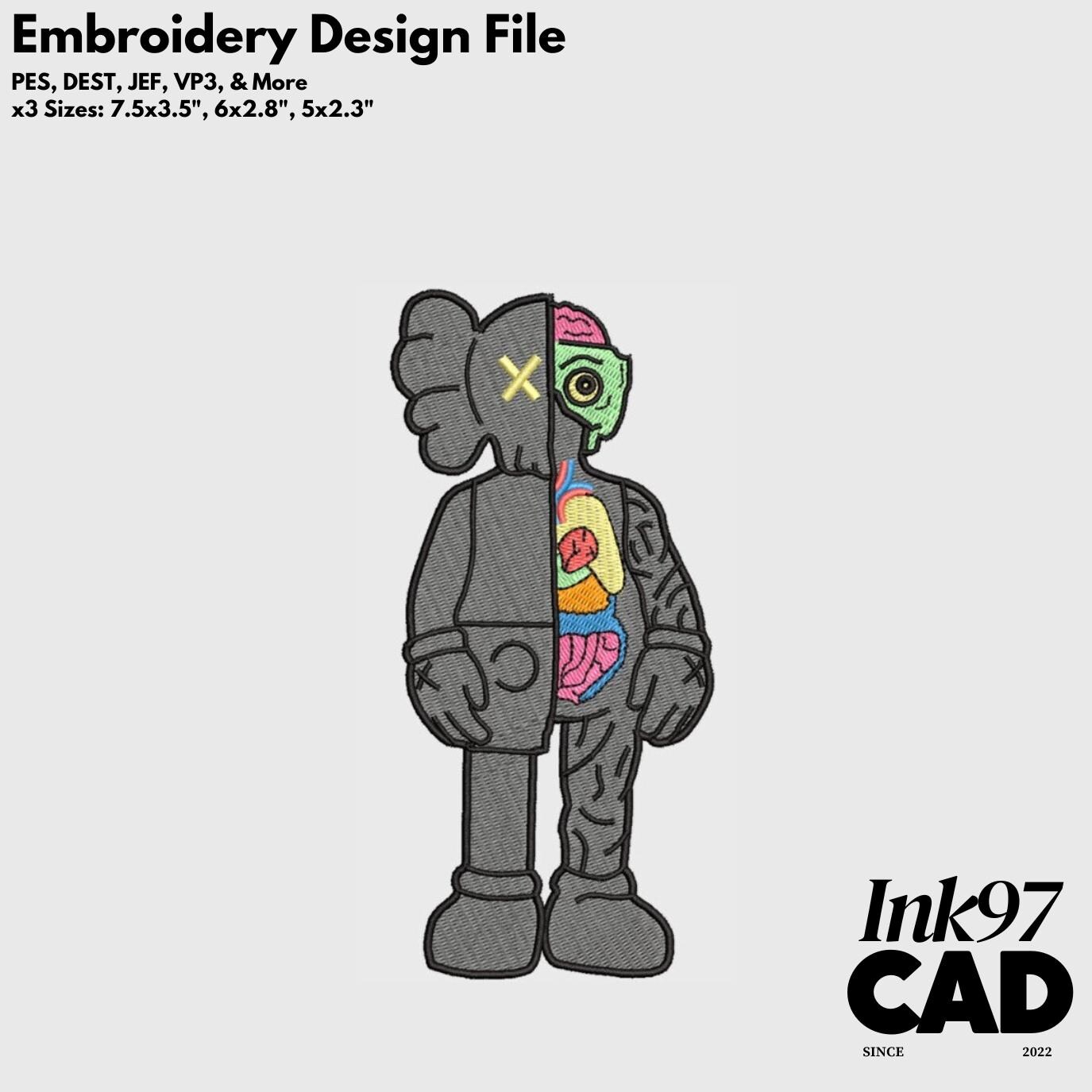 Kaws Embroidery Design - Etsy