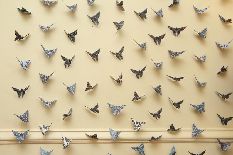 Paper Butterfly Origami Chain (12 Butterflies) - Etsy UK