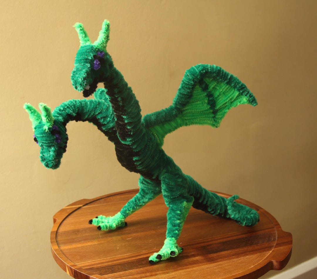 Pipe Cleaner 2 Headed Dragon - Etsy