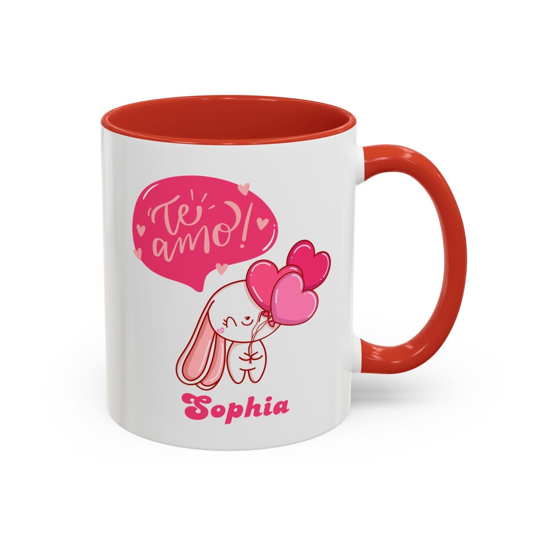 Personalized Te Amo Coffee Mug, Romantic Design Coffee Mug, Spanishte ...