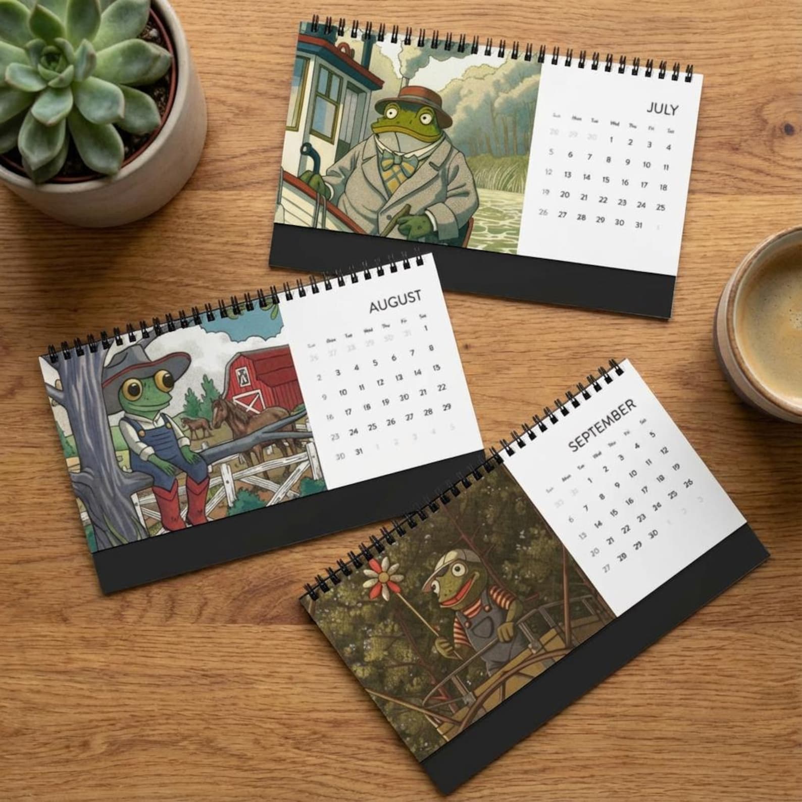 Toad-ally Charming 2026 Froggy Desktop Calendar - Etsy Canada