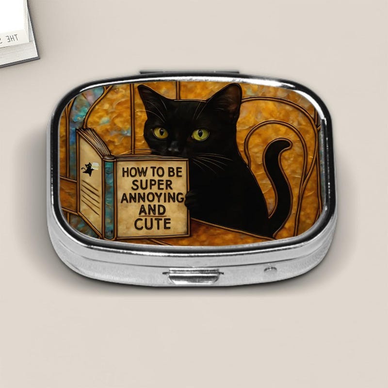 Cat Pill Box - Etsy